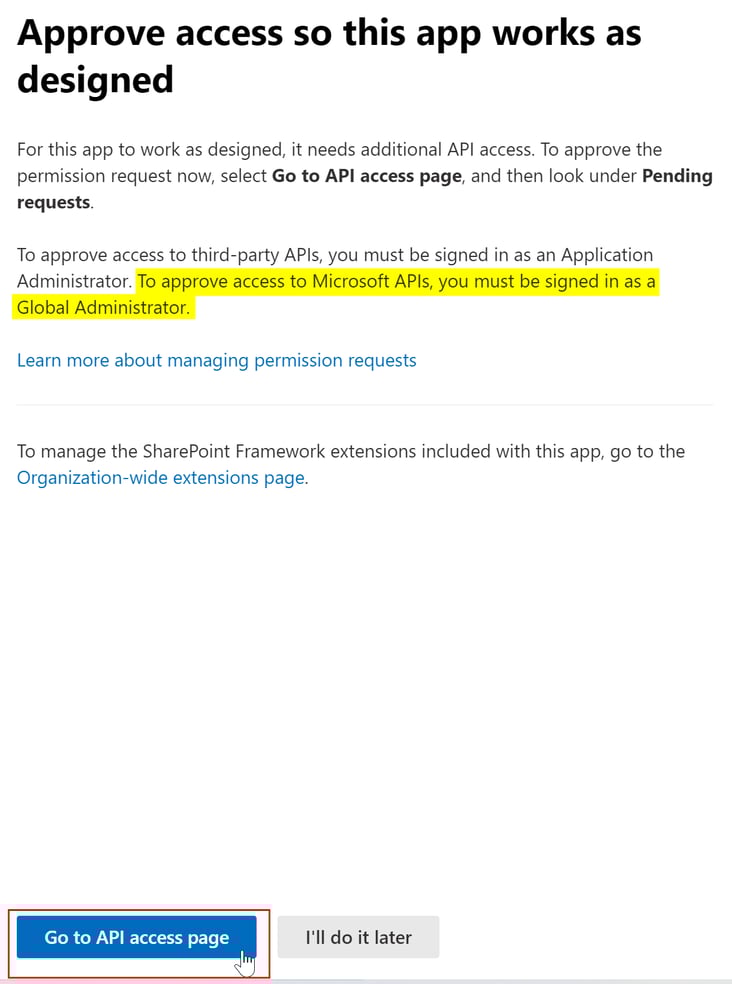 How to approve Graph API requests