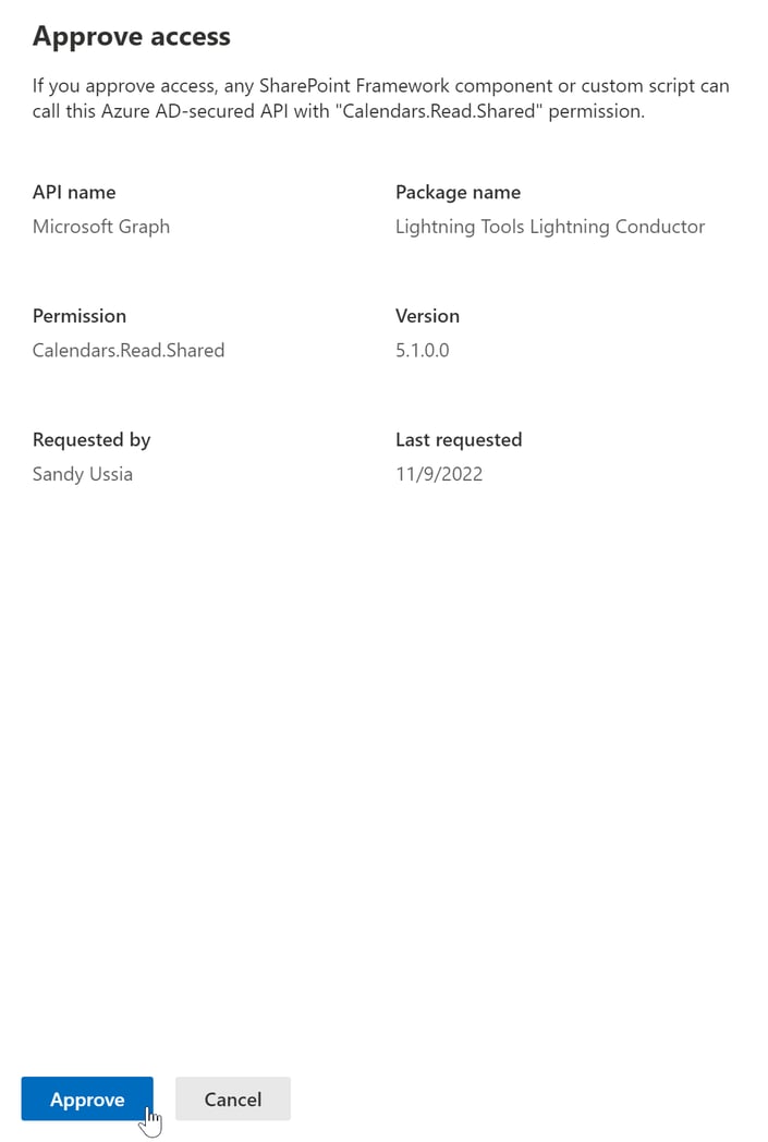 How to approve Graph API requests