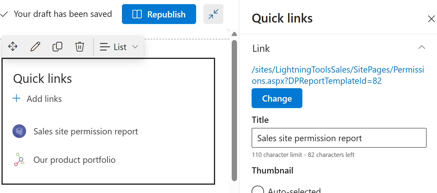 Link to DeliverPoint Report Template
