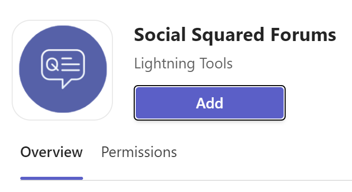 Install Social Squared to a single Teams team